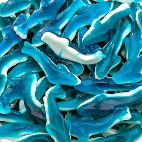 Crazy Outlet Blue Raspberry Gummy Sharks Candy 2 Lbs 105 Pcs