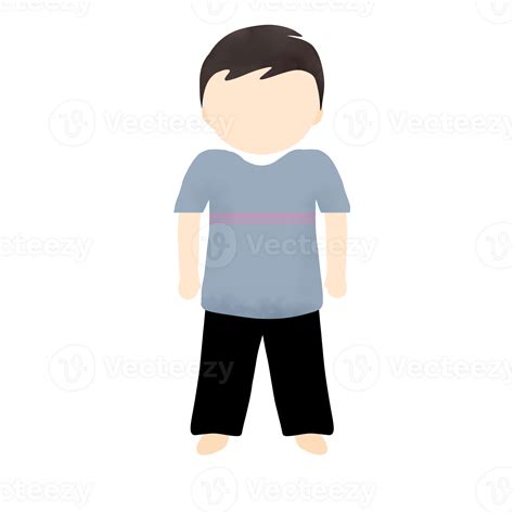 Faceless Boy Standing 25019889 Png