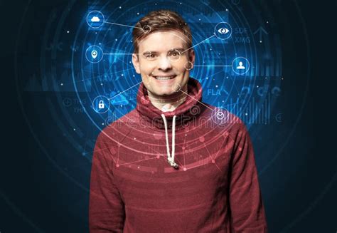 Facial Recognition Biometric Technology Stock Illustration Illustration Of Identify Password