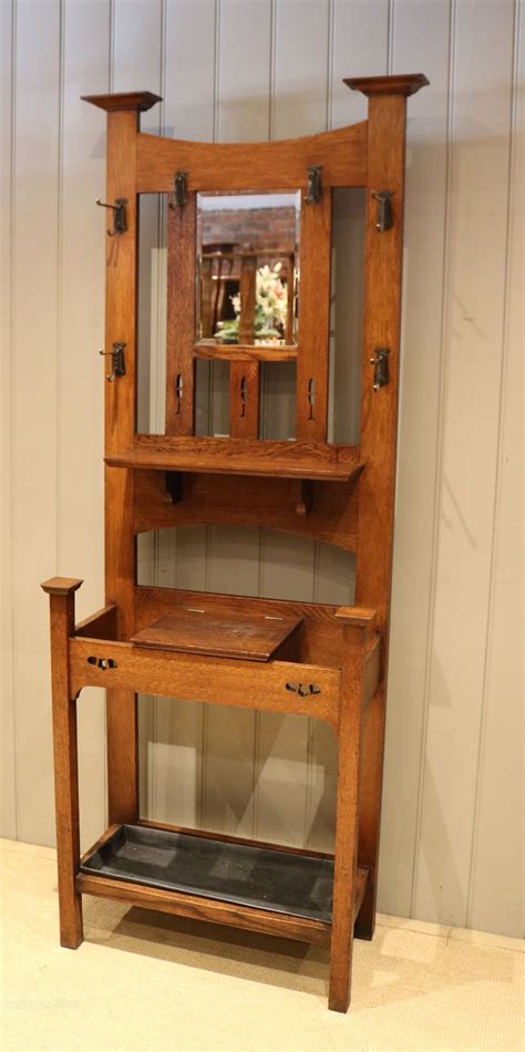 Arts And Crafts Oak Hall Stand As294a5141 Antiques Atlas