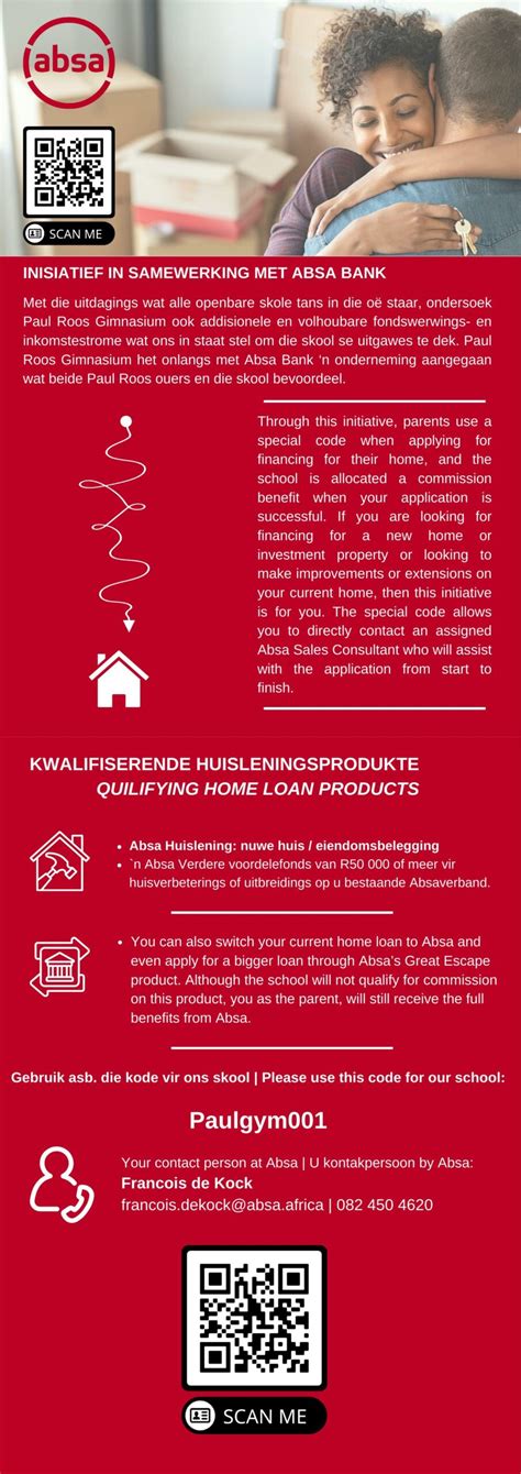 Absa Huislening Inisiatief Home Loan Initiative Paul Roos Gimnasium Gymnasium