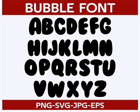 Bubble Font Groovy Font Bubble Script Font Bubble Letters Svg