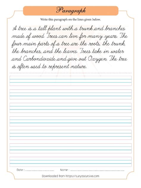 Cursive Paragraph Tree 4l Pdf
