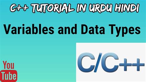 Variables Data Types C Tutorial In Urdu Hindi YouTube