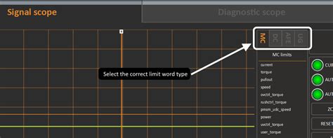 Show The Active Limit Status In PowerUSER Signal Scope Decode Danfoss Editron