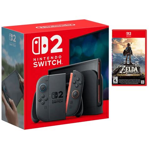 Nintendo Switch 2 Gaming Console With Legends Of Zelda Breath Of The