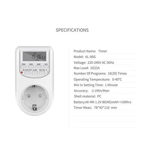Digital Timer Switch Energy Saving Timer Socket Eu Grandado