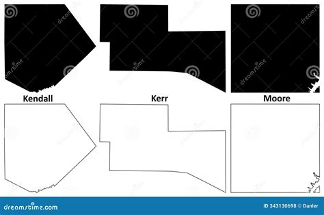 Kendall Outline Map Cartoon Vector 324147537