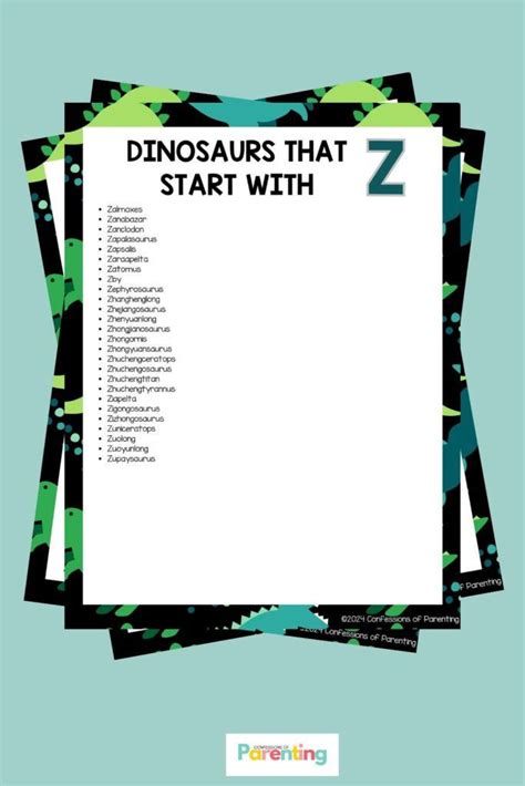 Complete List Of Dinosaurs That Start With Z Plus Fun Facts In 2025