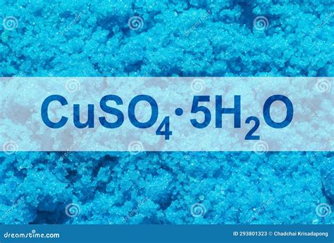 Copperii Sulfate With Chemical Formula Chemical Ingredient Used In