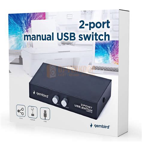 Gembird Dsu 21 2 Poorts Usb Switch Schakelbaar Dj Verkoop Licht Geluid Zang Effecten