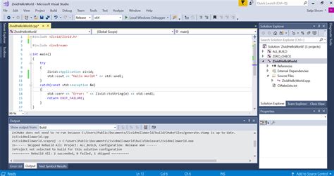 Build A C “hello World” Application With Reference To Zivid Api In Visual Studio In Windows