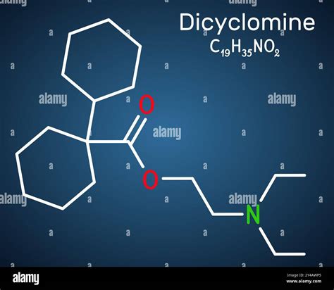 Dicyclomine Dicycloverine Molecule Antimuscarinic Drug Used To Treat