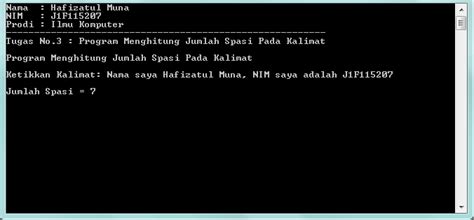 Contoh Program Bahasa C Menggunakan String Hafizatul Muna