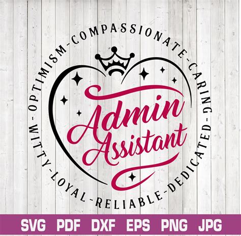 Admin Assistant Svgadmin Professional Svgadmin Assistant T Svg