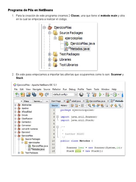 Programa De Pila En Netbeans Pdf