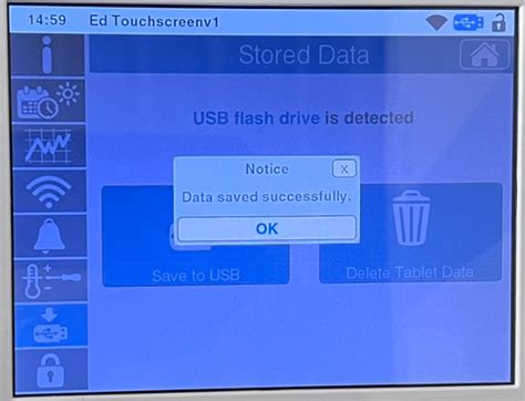 Export Data From The Touchscreen Data Logger For Dicksonone