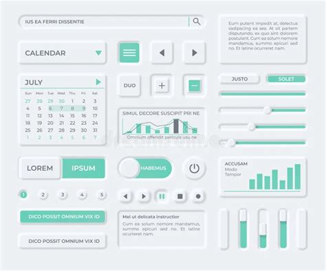 Neumorphism Ui Components For Business App Dashboard Design Modern