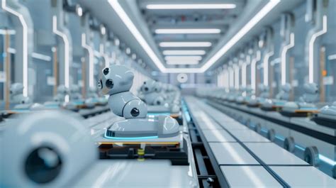 Robotic Assembly Line With Multiple Robots In A Futuristic Factory Premium Ai Generated Image