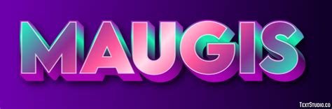 Maugis Text Effect and Logo Design Name