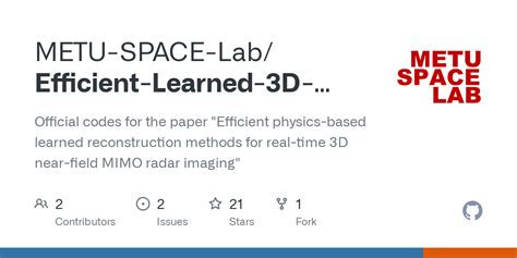 github metu space lab efficient learned 3d near field mimo imaging