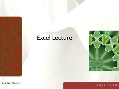 Ppt Excel Lecture Powerpoint Presentation Free Download Id1634553