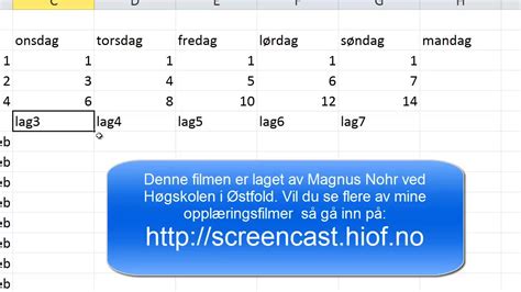 Grunnleggende Innføring I Excel