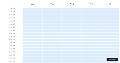 React Schedule Selector Examples Codesandbox