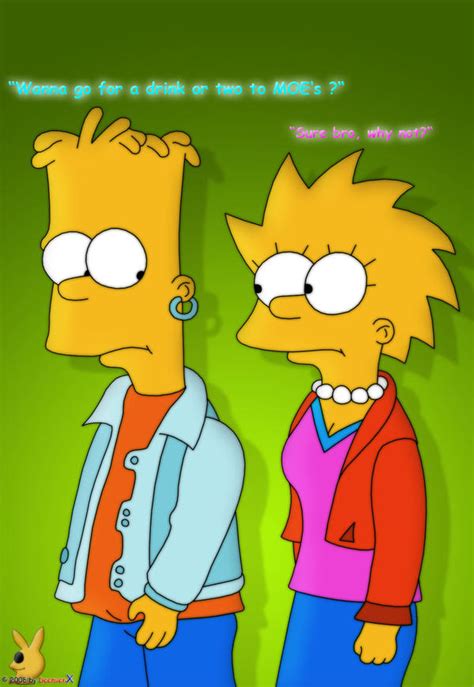 Teenage Bart And Lisa By Dandx On Deviantart