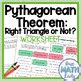 Pythagorean Theorem Converse Worksheet Classifying Right Triangles Activity