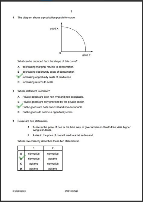 Economics 9708 12 Mcqs Solved Paper October 2020 As And A Level