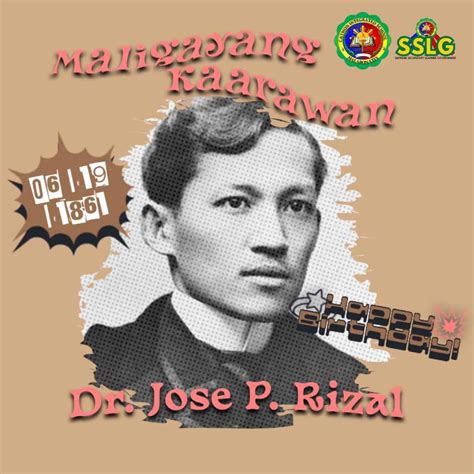 Happy Birthday Jose Protacio Rizal Mercado Y Alonso Realonda Today