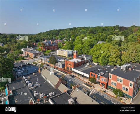 Belmont Commercial Center Leonard Street Aerial View In Historic Center