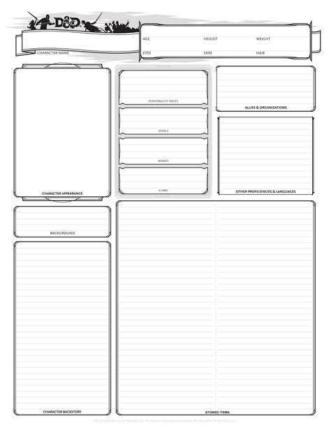 Character Sheet Character Sheet Template Dnd Character Sheet