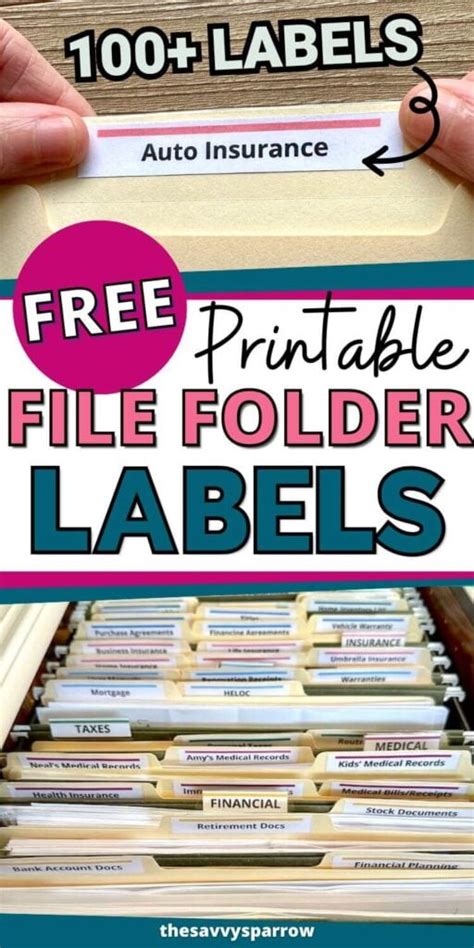 How To Make Your Own File Folder Labels Free Template File Labels