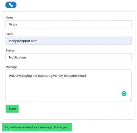 Responsive Contact Form Using Foundation Front End Framework Phppot