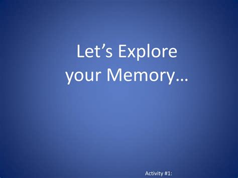 PPT The Science Of Memory PowerPoint Presentation Free Download ID