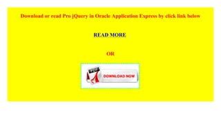 Pro jQuery in Oracle Application Express kindle$ | PDF