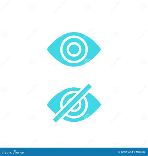 hide show password eye icon field text vector or hidden invisible and