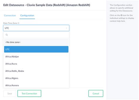 Data Time Zone Cluvio Docs