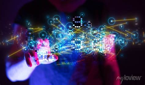 innovation futuristic digital data binary code background technology