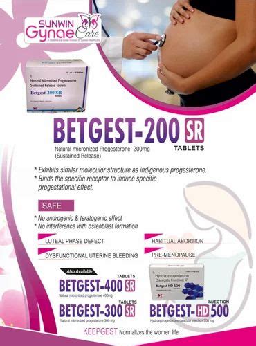 Progesterone Tablets 200mg Packaging Type Box Packaging Size 101