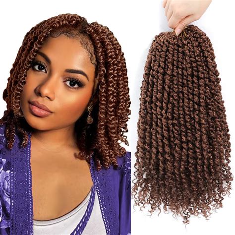 9 Packs Passion Twist Crochet Hair 10 Inch Pre Twisted