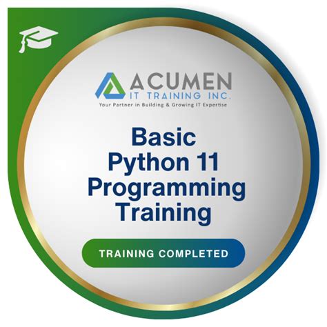 Basic Python 11 Programming Training Credly