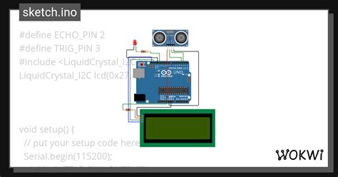 Contoh Sensor Ultrasonik Wokwi Esp32 Stm32 Arduino Simulator