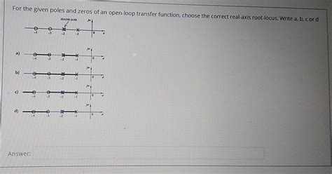 Solved For The Given Poles And Zeros Of An Open Loop