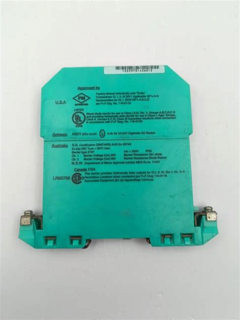 Pepperlfuchs Z787 Zener Barrier Intrinsically Safe Safety Interface
