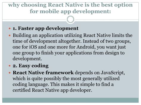 Ppt Why Use React Native For Mobile App Development Powerpoint