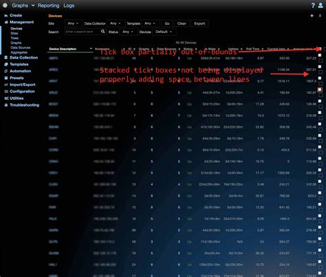 Cacti HTML Formatting Issue In Sunrise Theme Issue Cacti Cacti GitHub