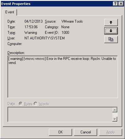 VMware Tools Error In The RPC Receive Loop RpcIn Unable To Send